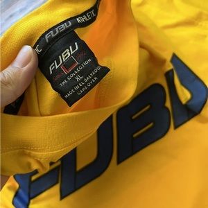 FUBU | Shirts | Vintage New Old Stock Fubu Racing Tshirt Yellow Double Sided Y2k 9s Sz Xl | Poshmark